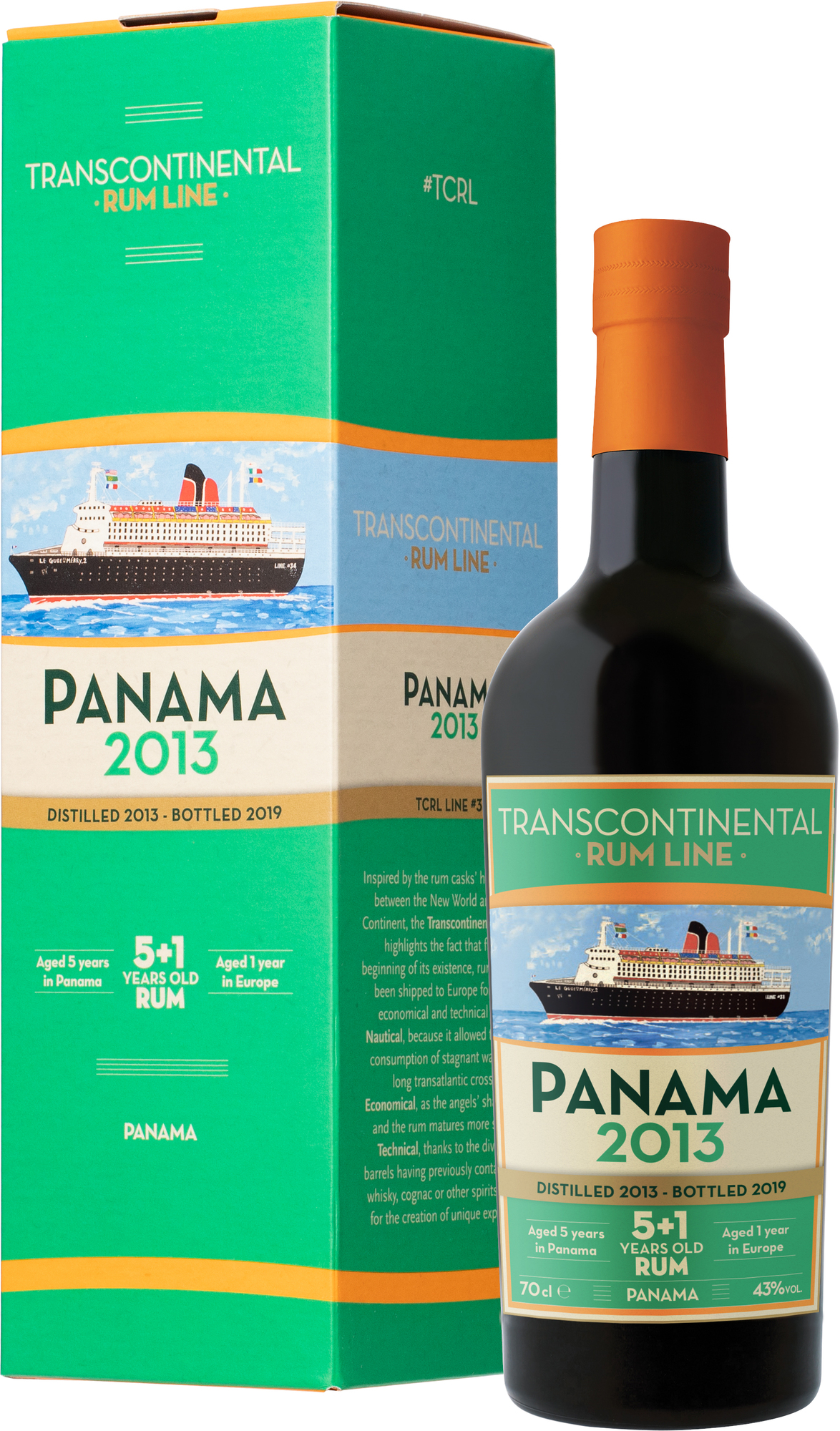 Transcontinental Rum Line Nicaragua 2004 + 2 sklenice 43% 0,7l ...