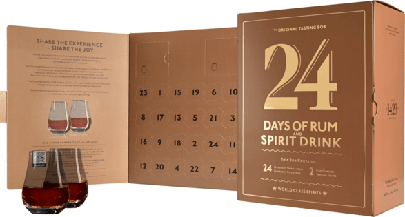 24 Days of Rum Rum Calendar 2025 + 2 Glasses - Damaged Packaging ...