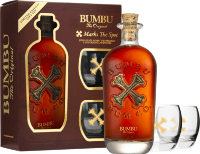 Bumbu Original Rum with 2 Glasses | Bondston