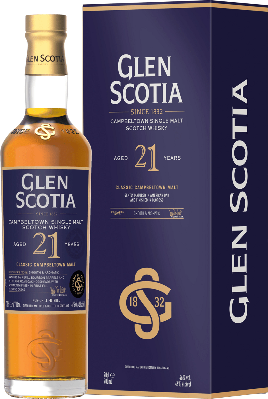 Glen Scotia 21 Year Old Single Malt Whisky - Gift Packaging of Alcohol ...