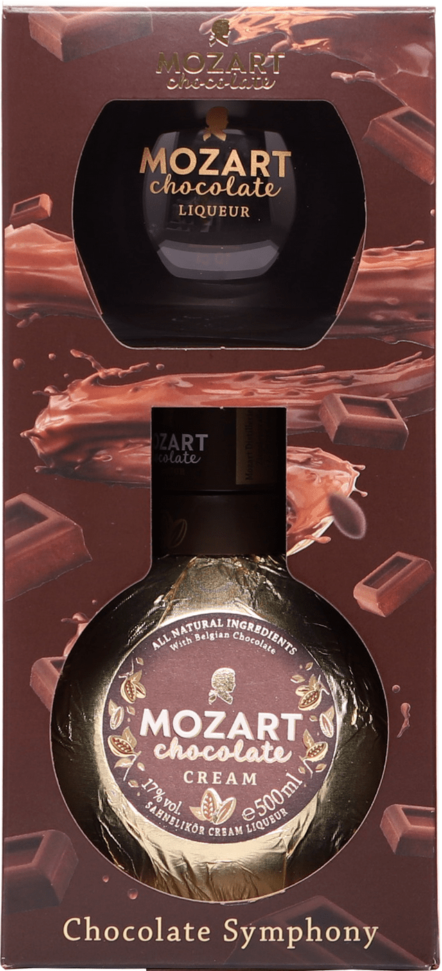 Mozart Chocolate Cream + glass - Chocolate Liqueurs | Bondston