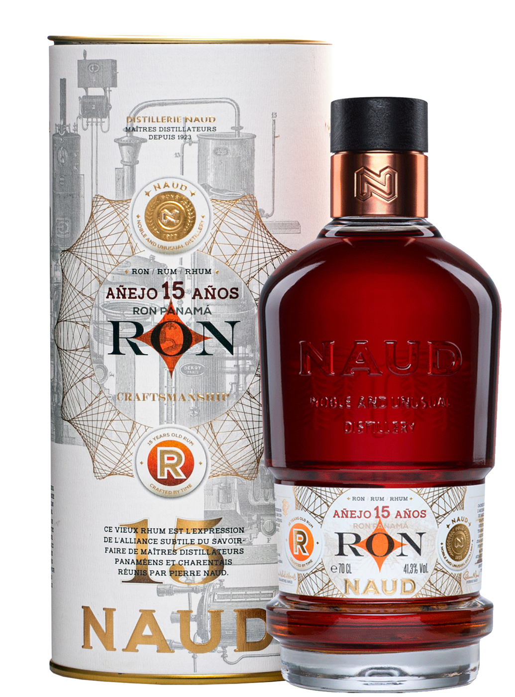 Naud 15 Year Old in gift tube - Dark rum | Bondston