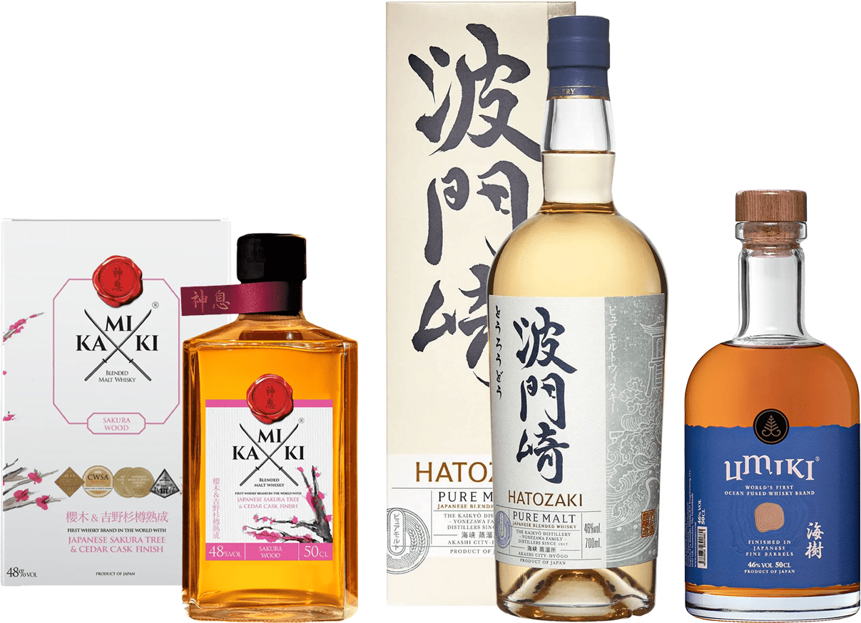 Bundle Umiki Whisky + Kamiki Sakura Wood Whisky + Hatozaki Japanese ...