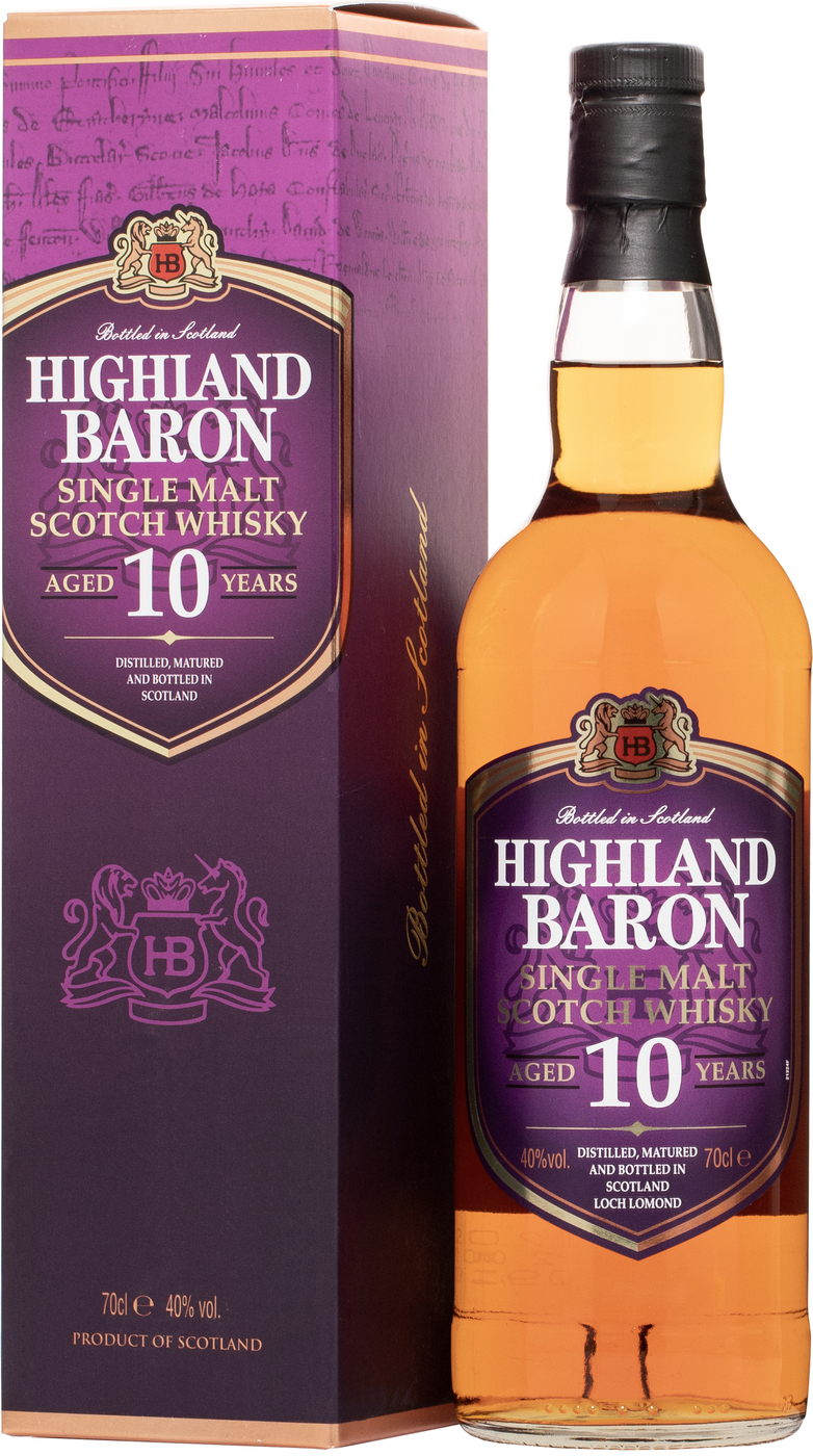 Highland Baron 10 Year Old Single Malt Whisky - Highland single malt ...