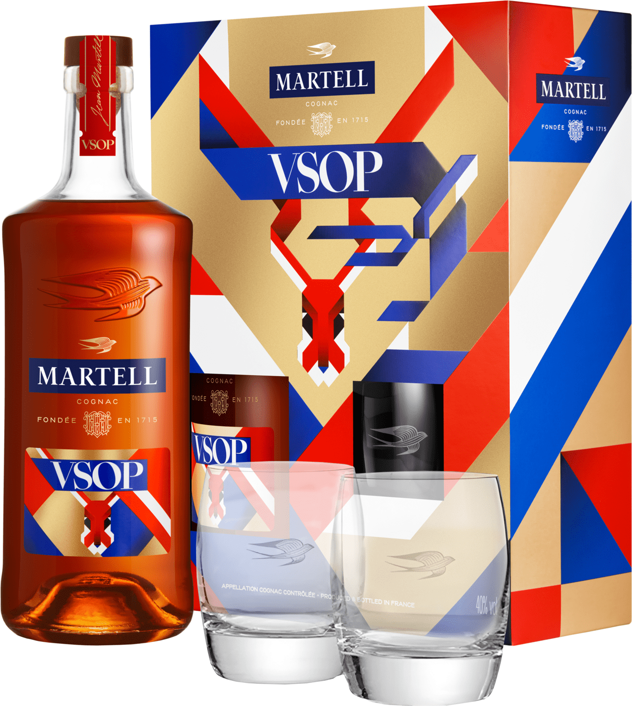 Martell VSOP + 2 glasses pack - Gift packs | Bondston