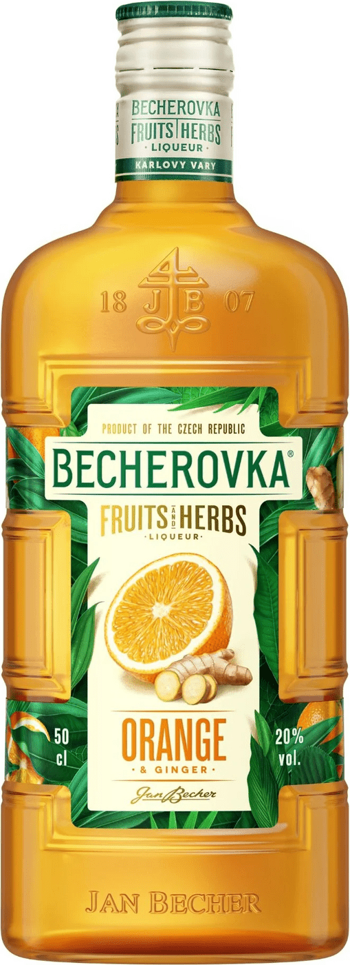 Becherovka Orange & Ginger 0,5l - Herbal liqueurs | Bondston