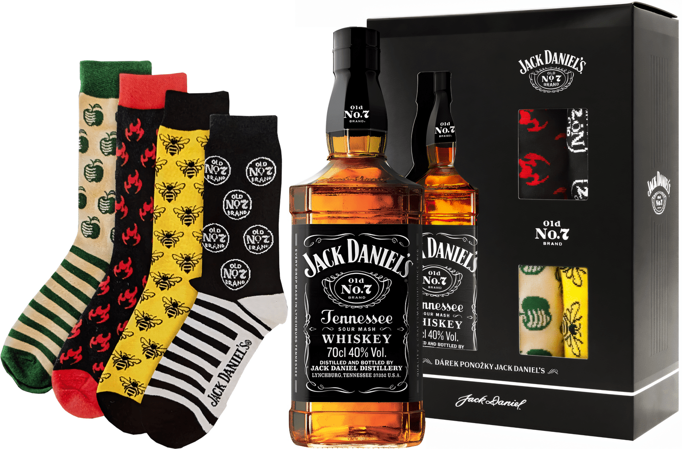 Jack Daniel's Tennessee Whiskey + 4x socks - Tennessee Whiskey | Bondston