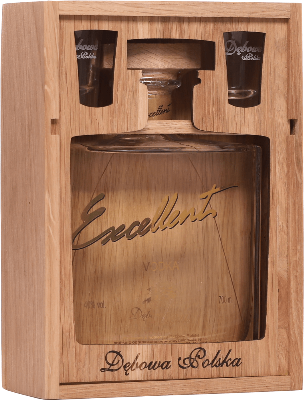Debowa Excellent Vodka with 2 glasses - Pure Vodka | Bondston