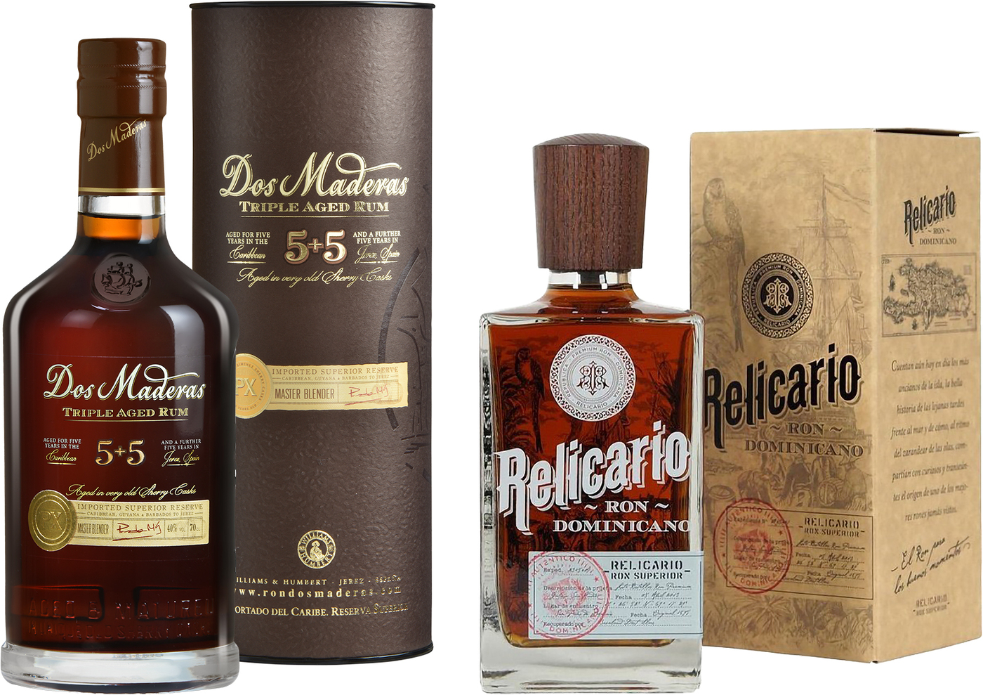 Set Dos Maderas PX 5+5 + Relicario Ron Dominicano Superior - Tmavý rum | Svet nápojov